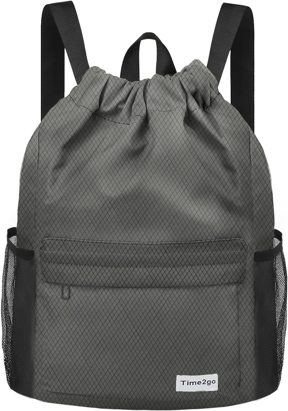 Amazon.com | time2go Waterproof Drawstring Backpack Sports Gym Sackpack ...
