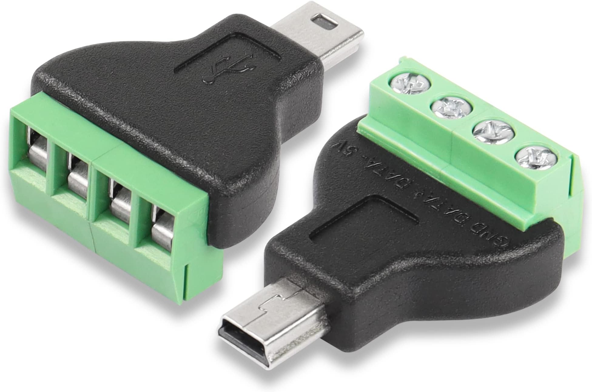 Amazon.com: CERRXIAN 2PSC USB Mini to 4 Pin Screw Terminal Block ...
