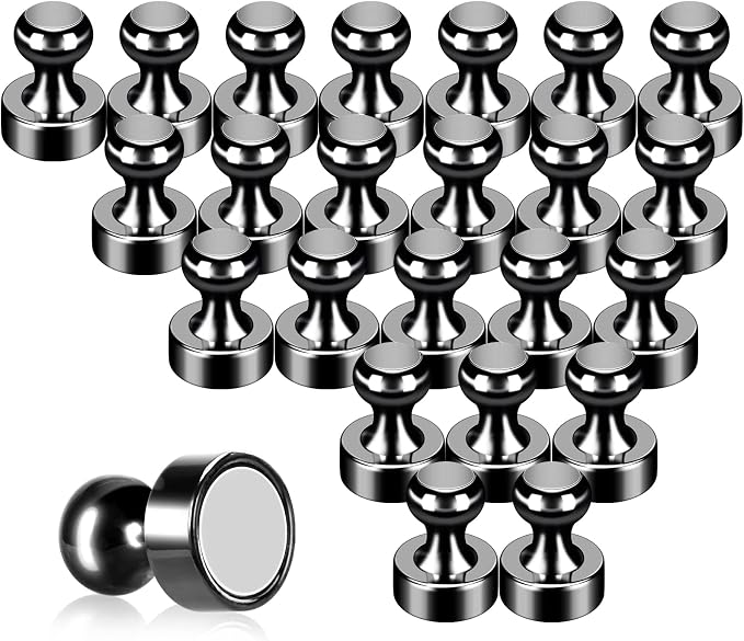 Amazon.com: Pack of 24 Black Fridge Magnets Strong Refrigerator Magnets ...