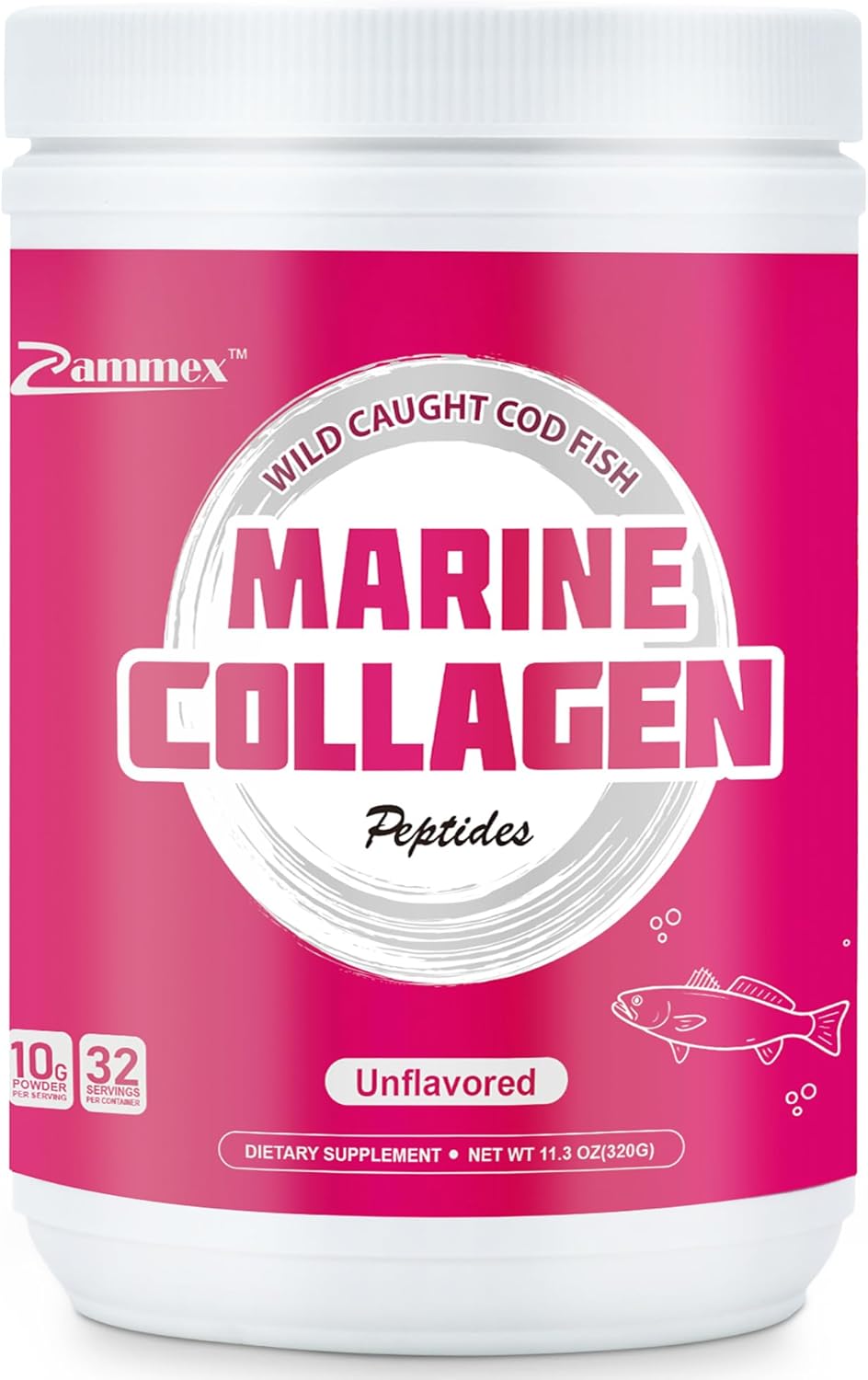 Amazon.com: Zammex Marine Collagen Peptides Powder Unflavored, Wild ...