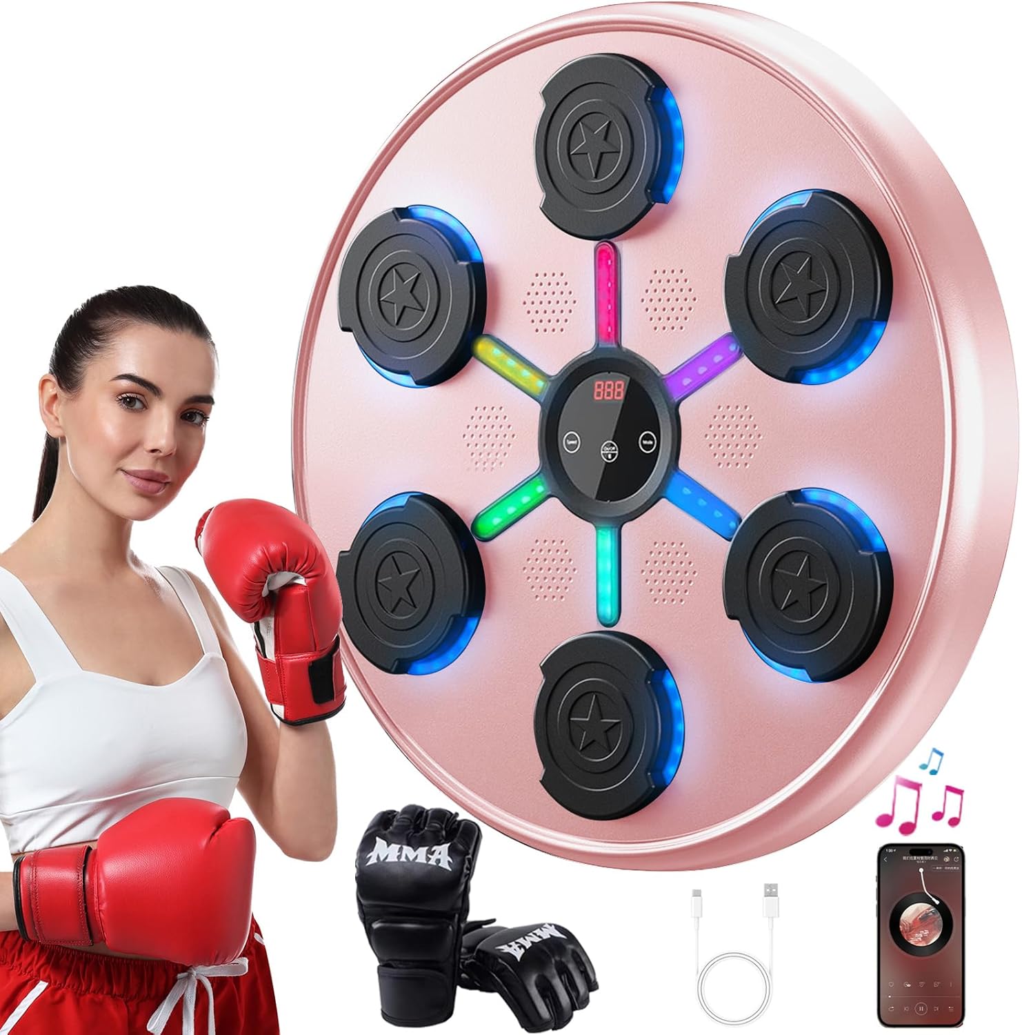 Smart Music Boxing Machine OWNA | Wall Mounted Punch Trainer With 4 ...