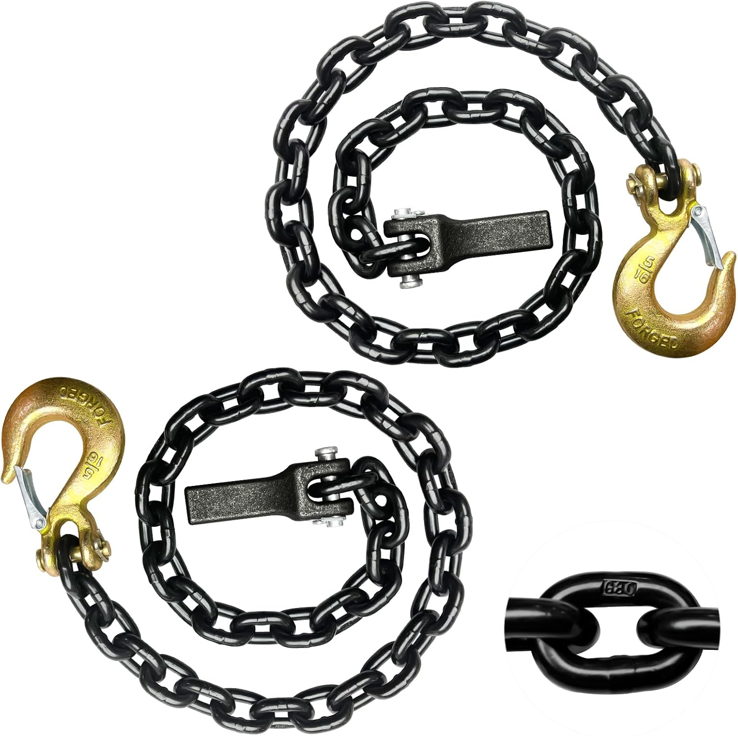 Amazon.com: SENKEYFE 2 Pack 5/16" Trailer Safety Chains 35 Inch Trailer ...