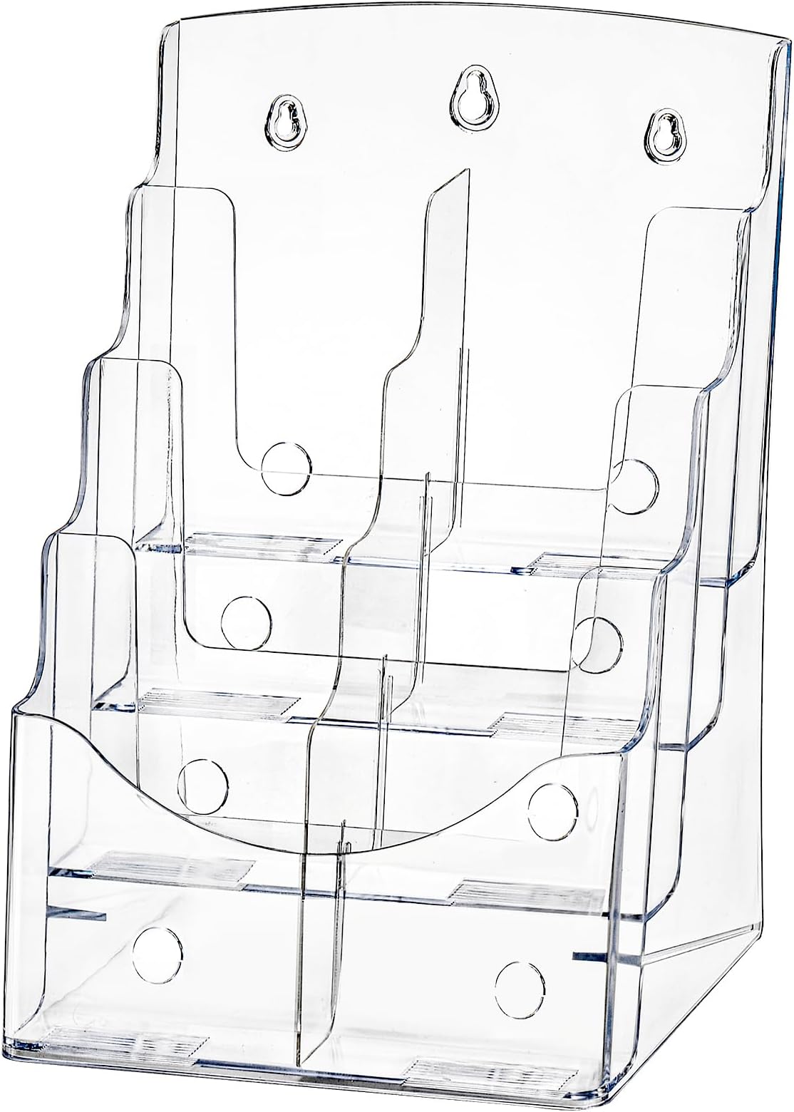 Amazon.com: Azar Displays 252388 Clear Four-Tier Tri-Fold Brochure ...