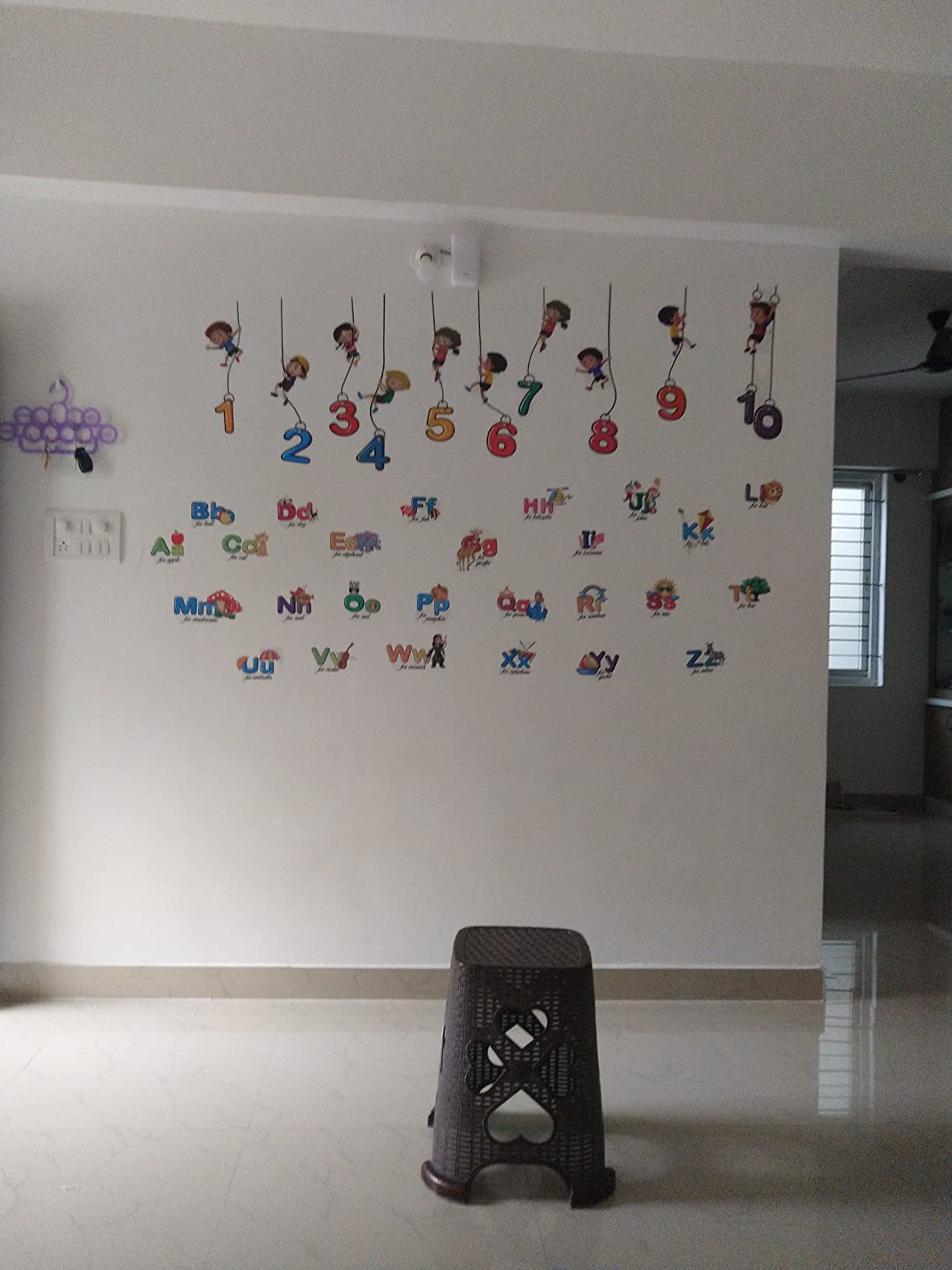 Luke and Lilly Vinyl Numbers Alphabet Wall Sticker, 10 x 1 x 12 Inches ...