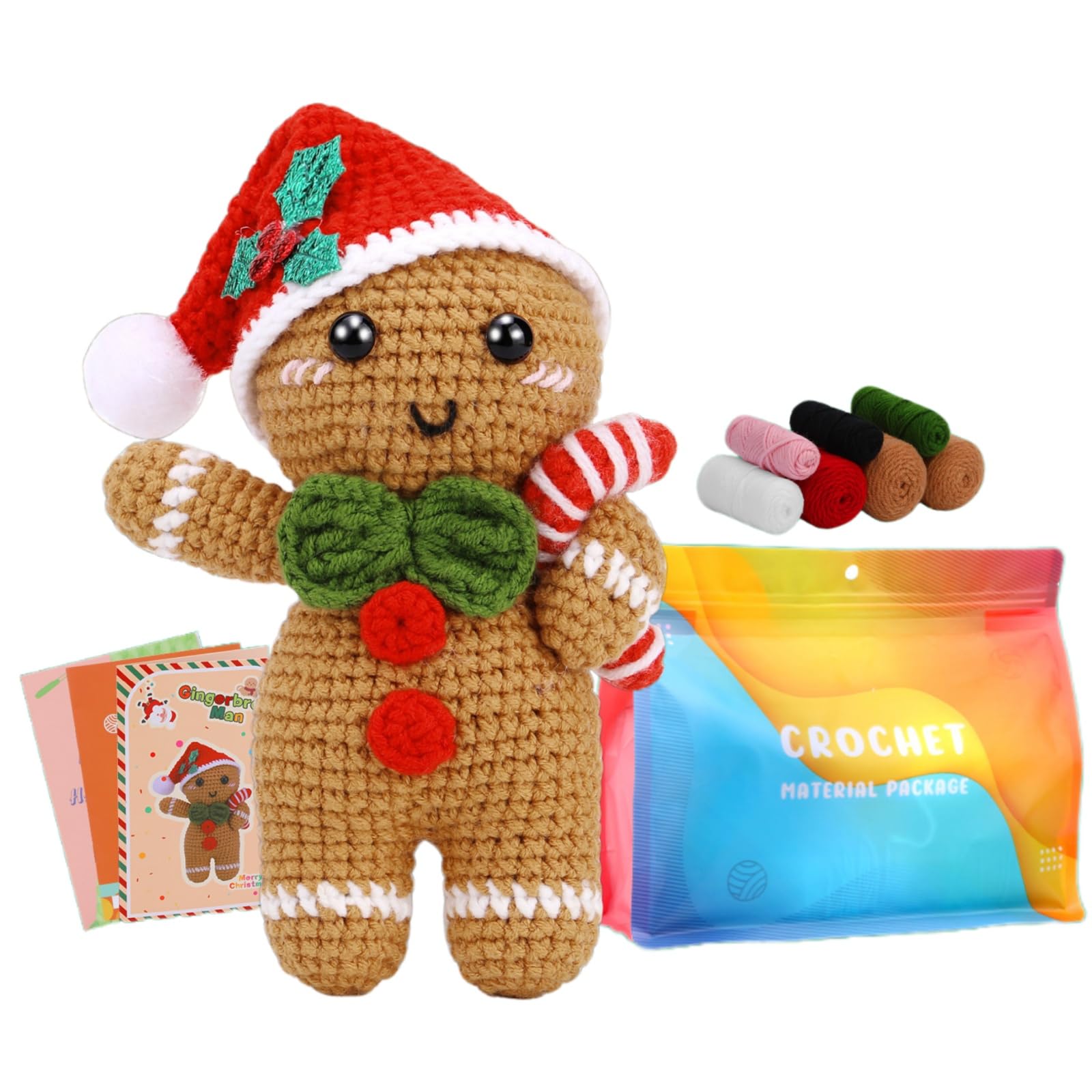 Amazon.com: Masinca Crochet Kit for Beginners, Christmas Crochet Kits ...