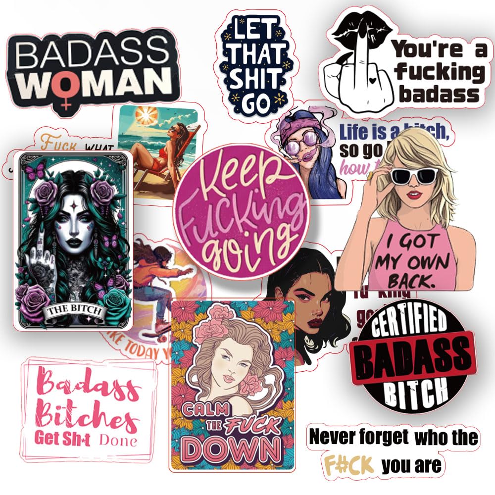 Amazon.com: MagictoDoor Badass Empowering Affirmation Stickers for ...