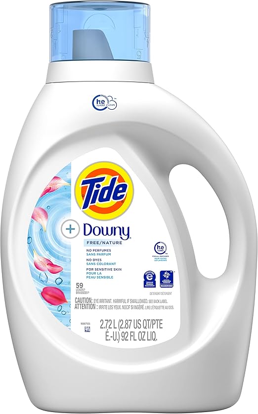 Amazon.com: Tide Laundry Detergent Liquid Soap He Free + Downy 92 Fl Oz ...