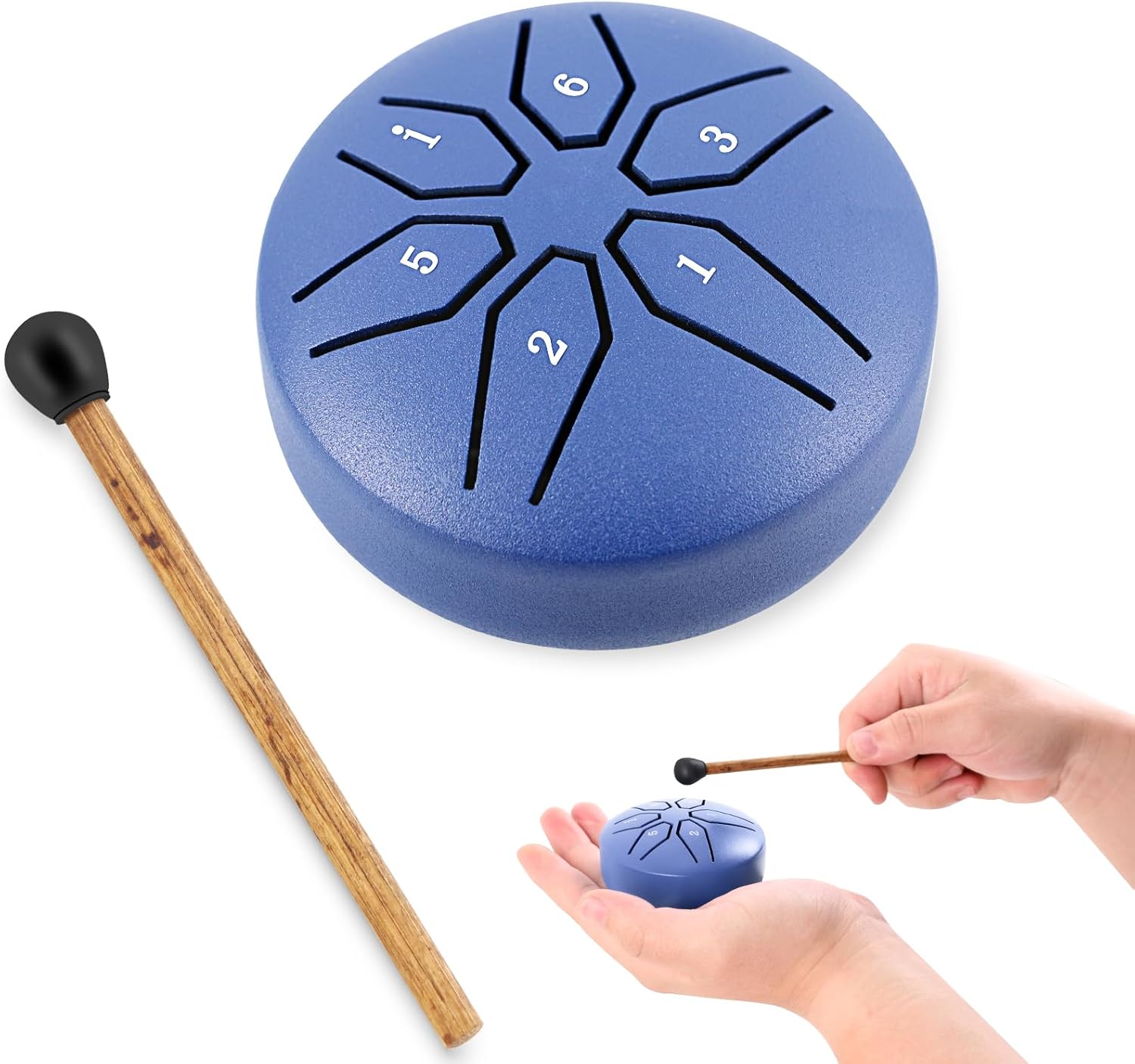 Amazon.com: EASTROCK Mini Steel Tongue Drum for Kids 3 Inch 6 Notes ...