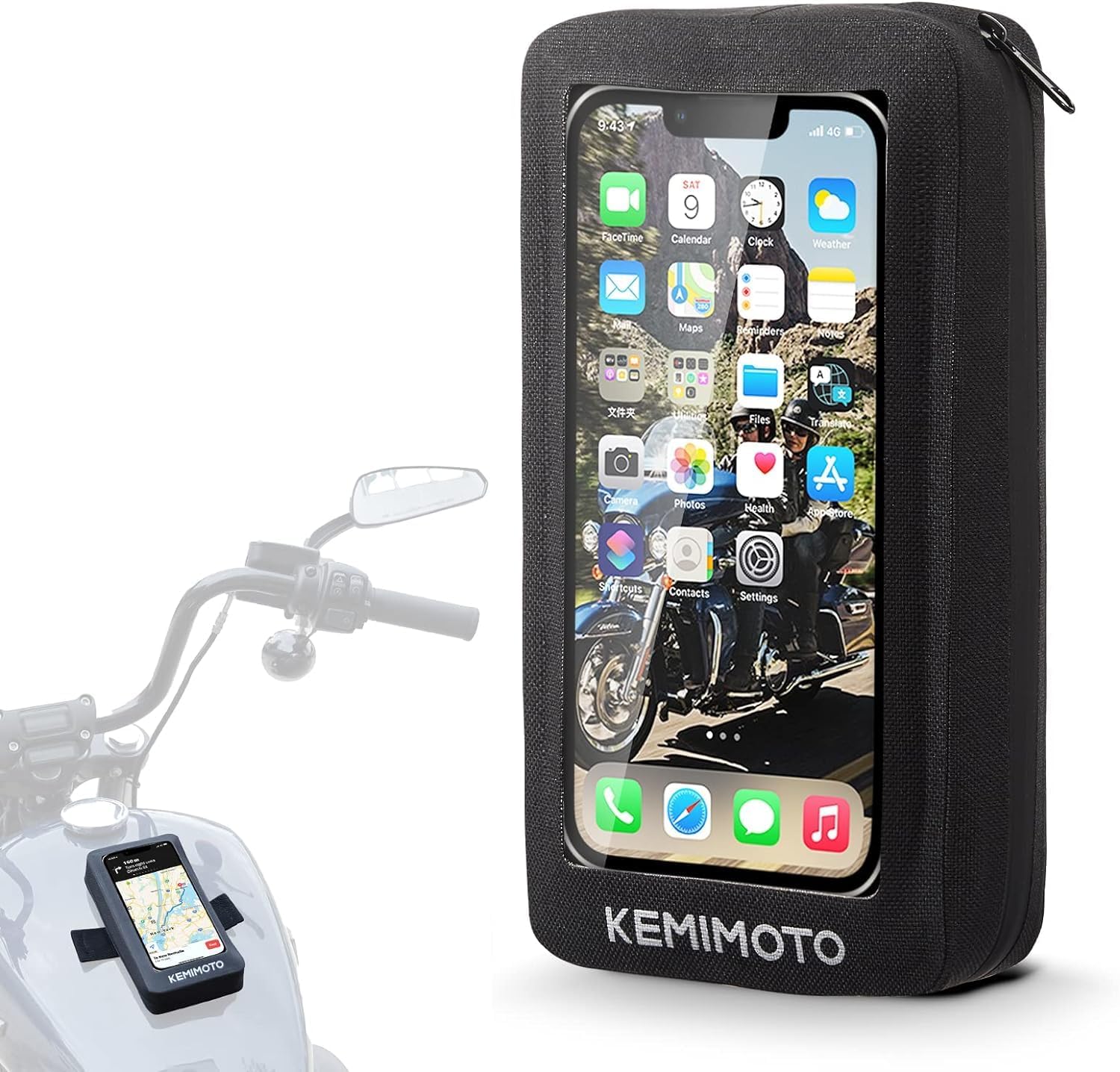 Amazon.com: KEMIMOTO Motorcycle Waterproof Tank Bag Phone Tank Bag 8 ...