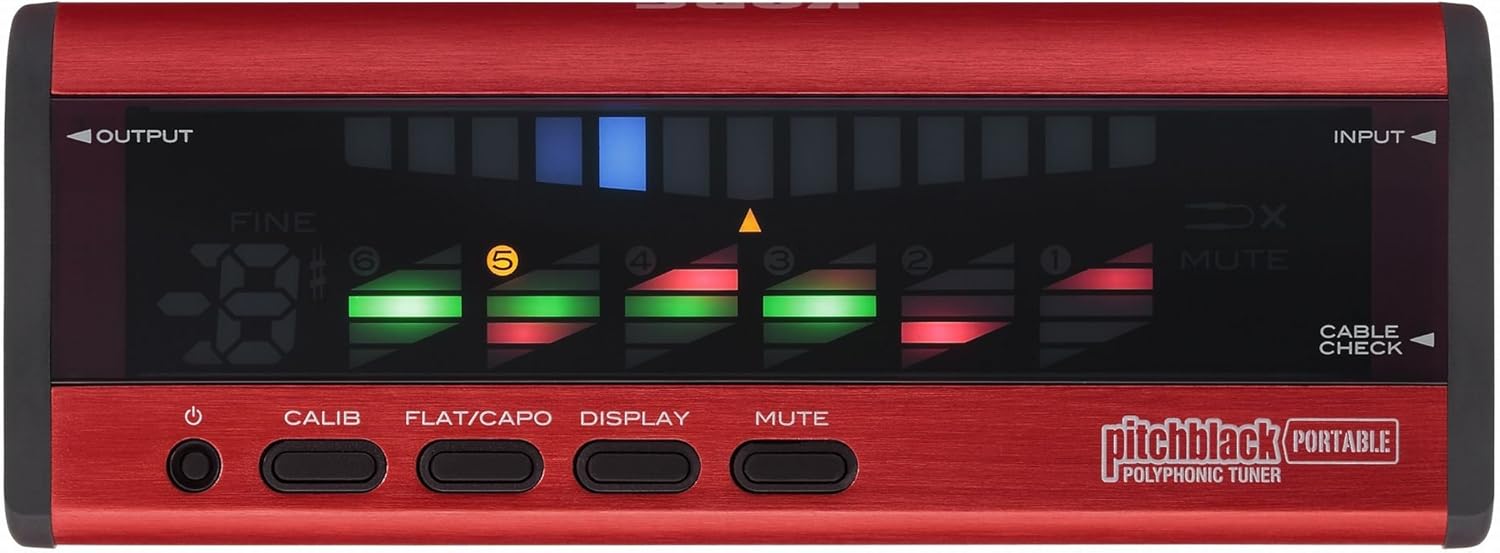 Amazon.com: Korg Pitchblack Poly Portable Tuner, Red : Musical Instruments