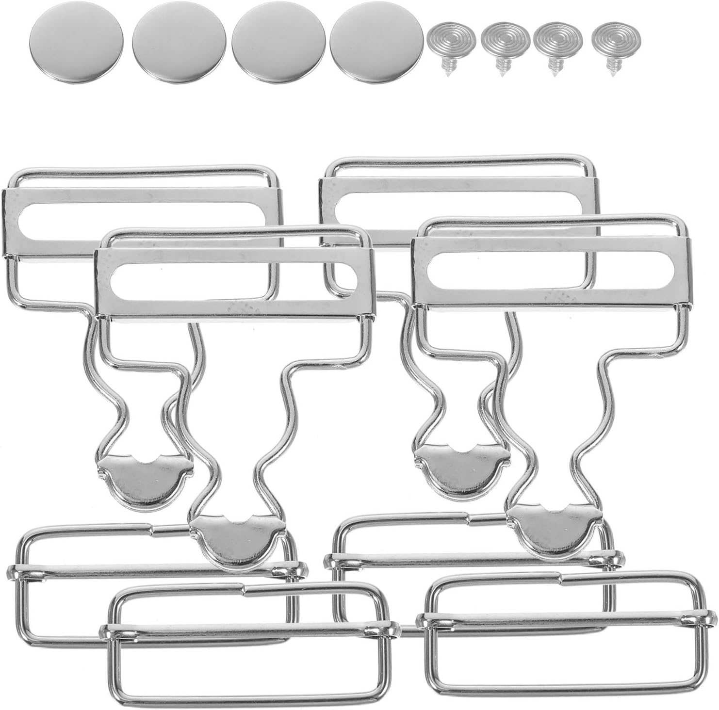 Amazon.com: 4pcs Overall Buckles Metal Suspender Replacement Buckles ...
