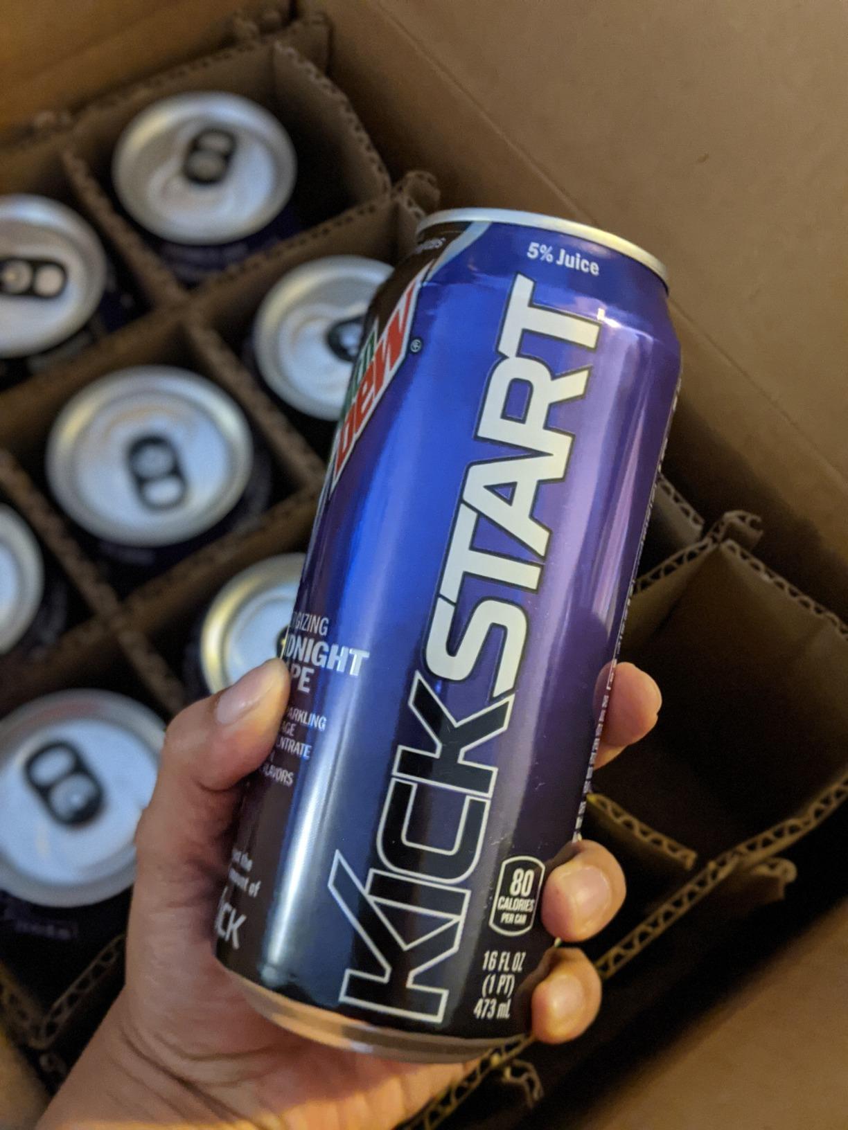 Amazon.com : Mountain Dew Kickstart, Midnight Grape, 16 Fl Oz, (12 ...