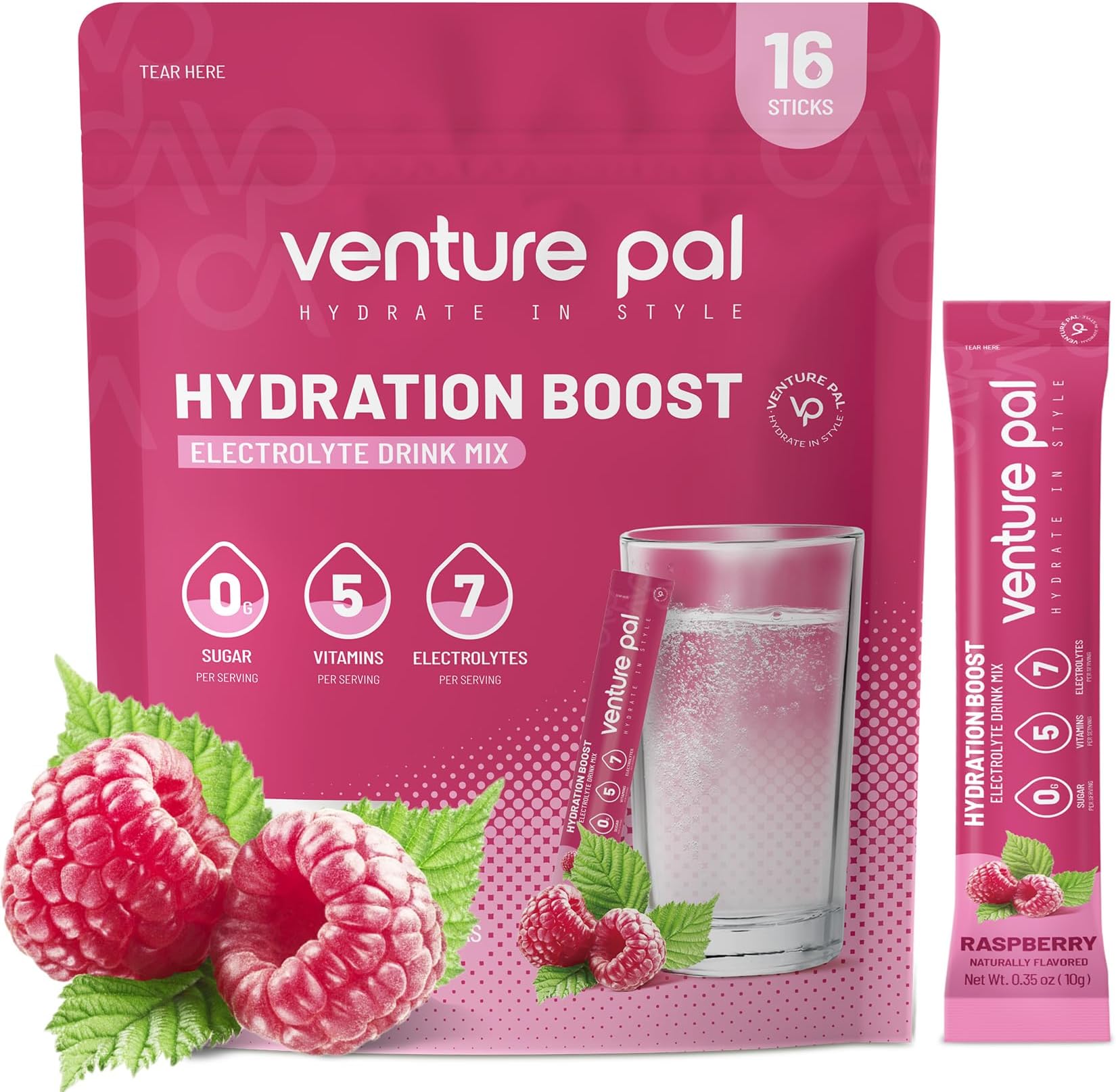 Amazon.com: Venture Pal Sugar Free Electrolyte Powder Packets - Liquid ...