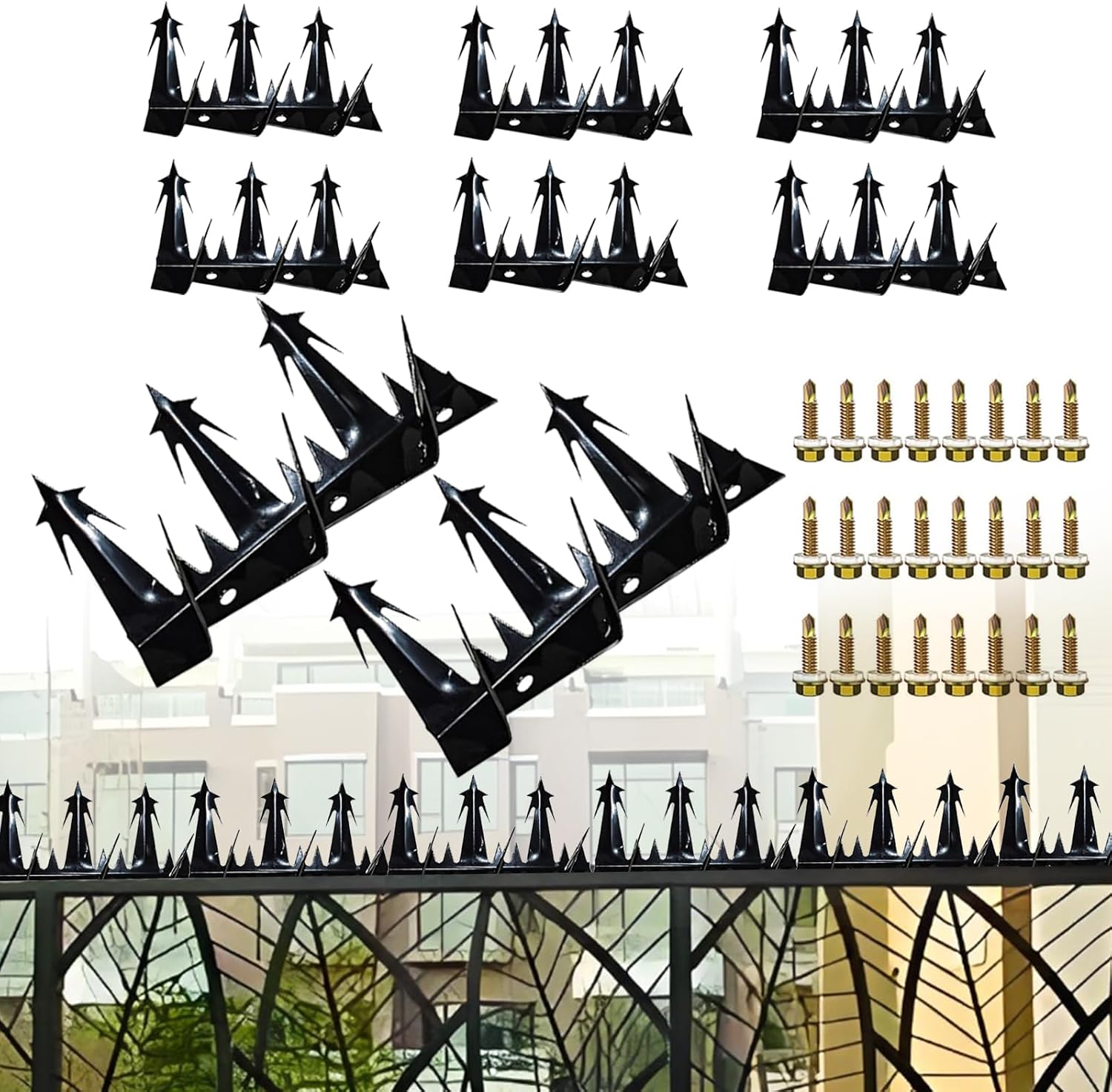 Amazon.com : Metal Anti Climb Spikes for Fences and Walls Heavy Duty ...