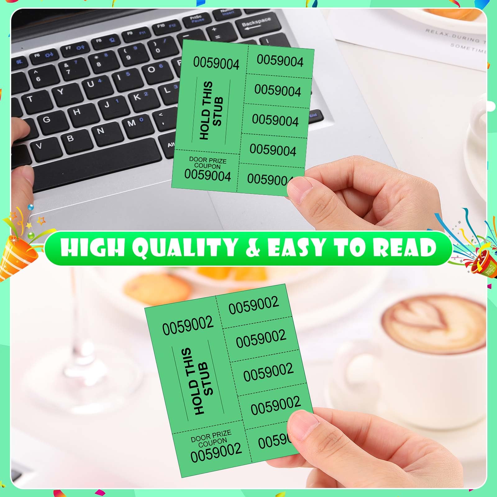 Snapklik.com : Kosiz 1000 Sheets 5 Bid Raffle Ticket Numbers Auction ...