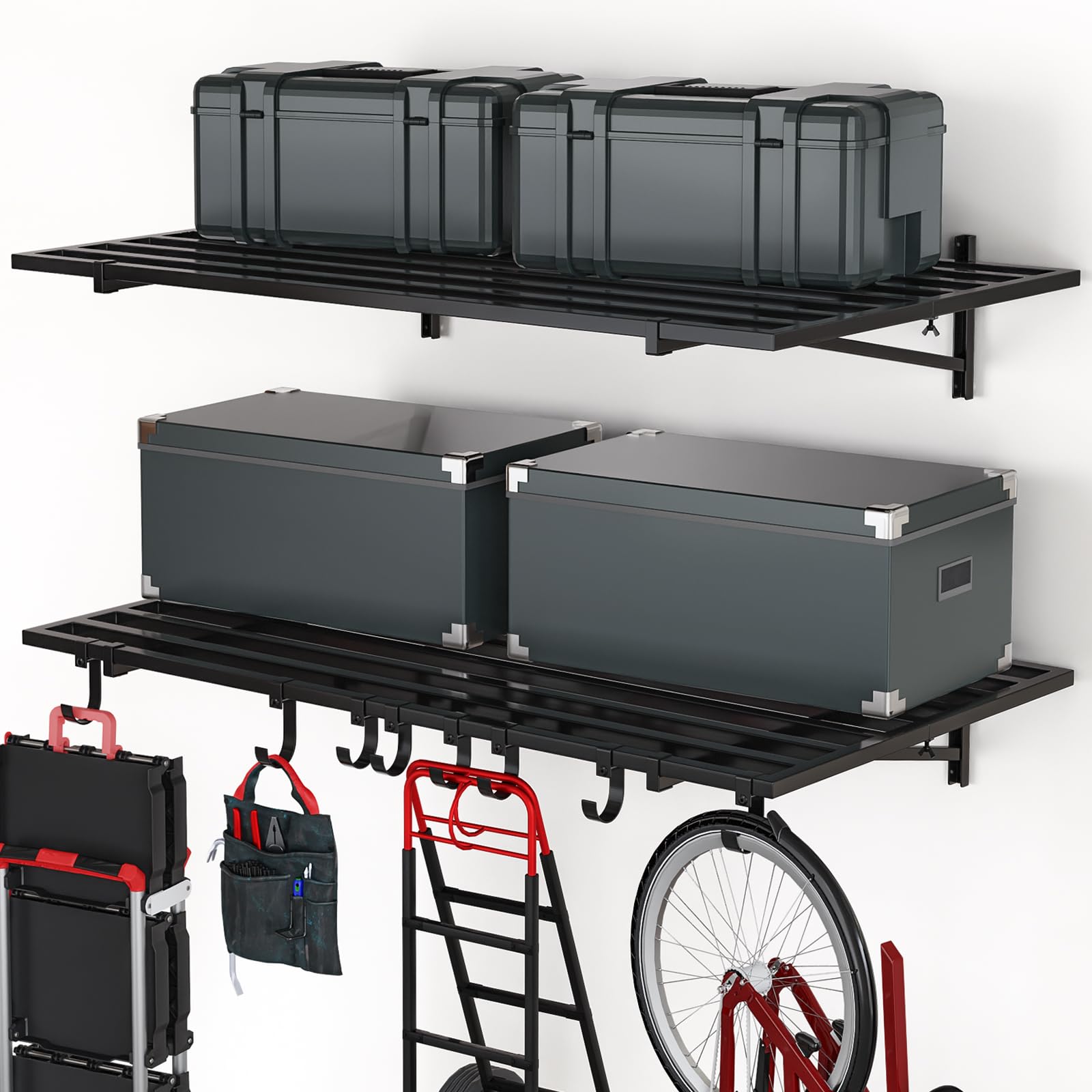 Amazon.com: Maonlyking 2 Pack Heavy Duty Garage Wall Shelves, 2' x 4 ...