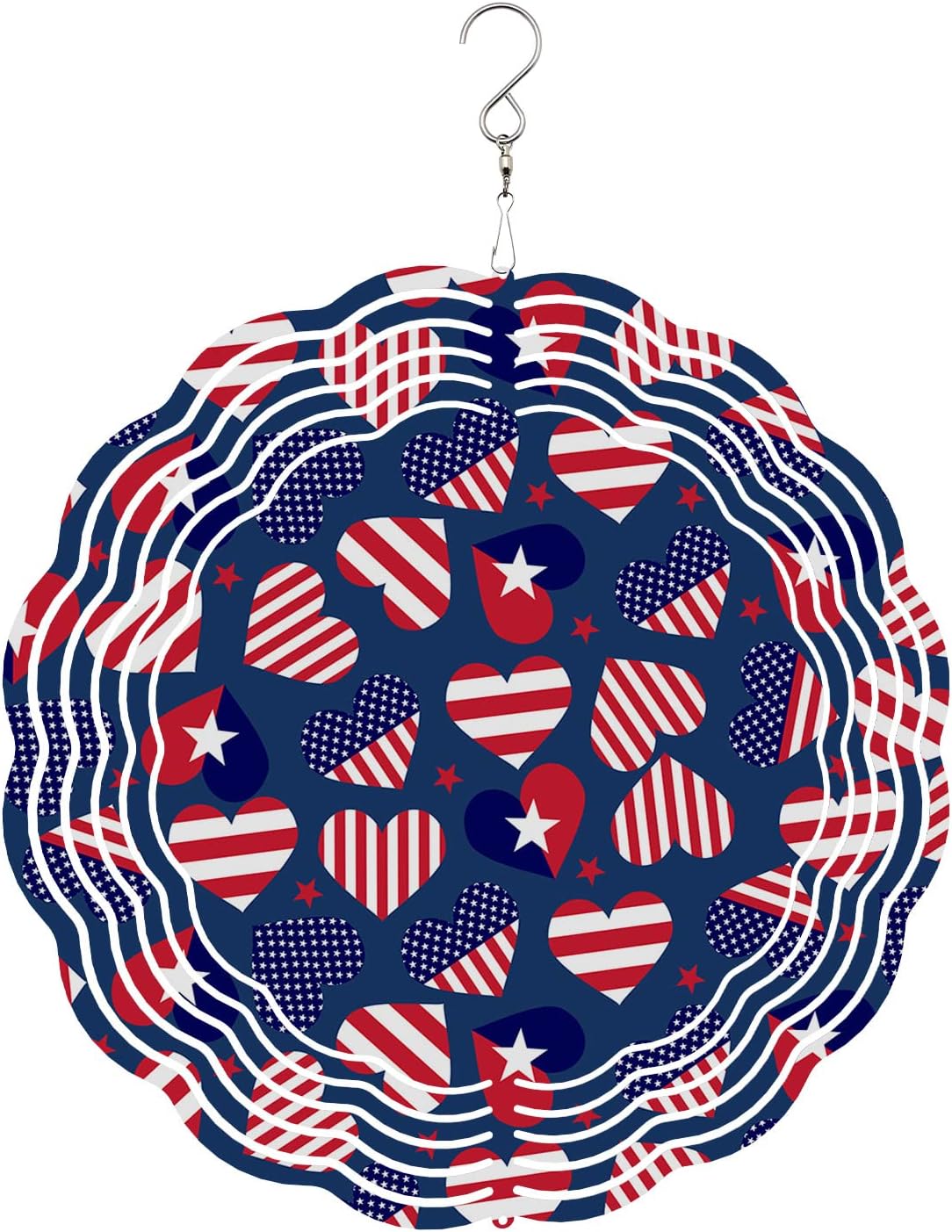 Amazon.com: Patriotic Wind Spinners for Yard and Garden American Flag ...