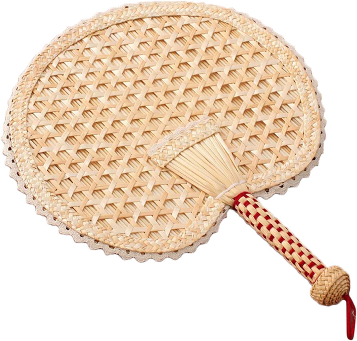 Amazon.com: URYY Straw Fan, Hand-Woven Wheat Straw Fan, Large, Beige ...