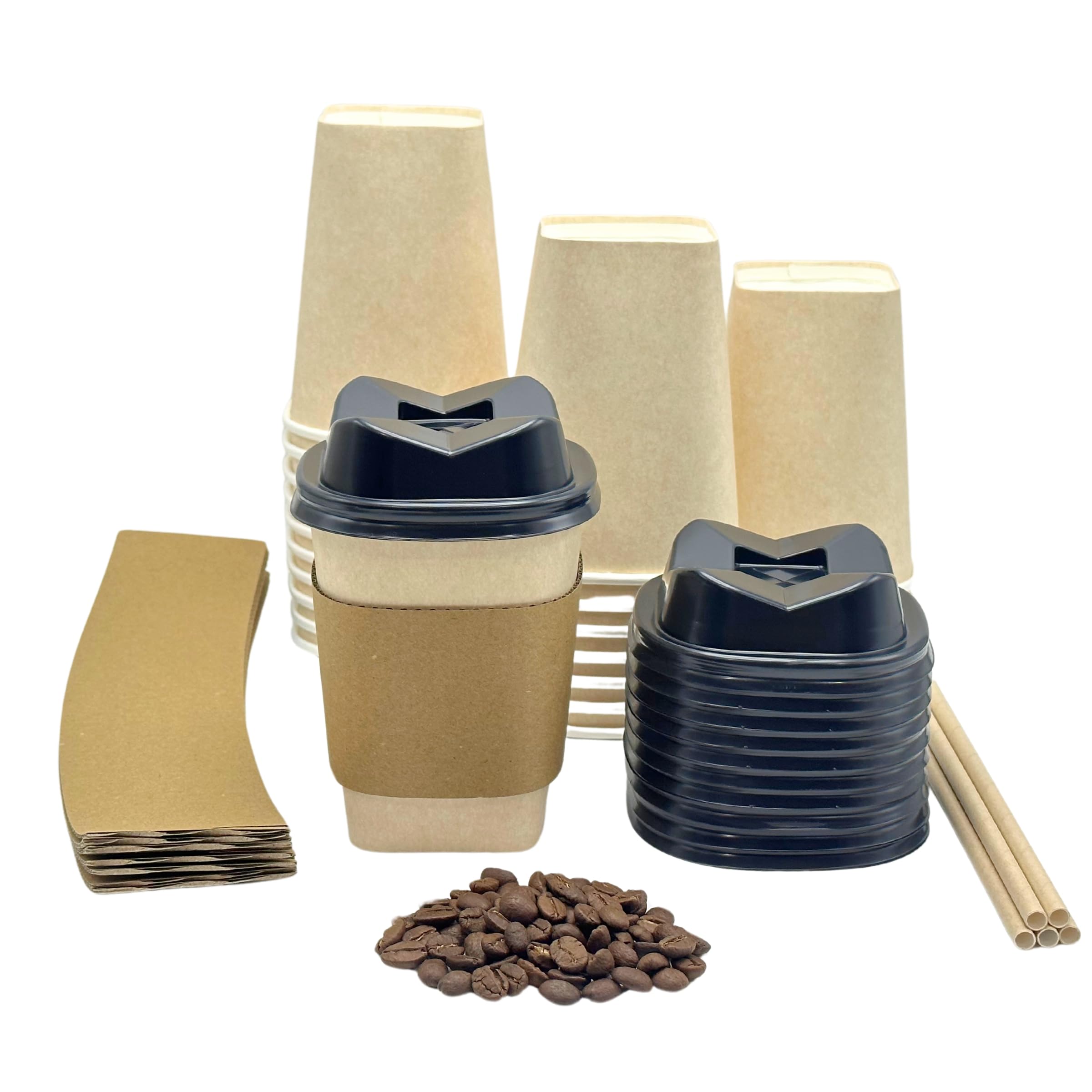 Amazon.com: Miracle TQ 50Pack 16oz Disposable Square Paper Cups Coffee ...