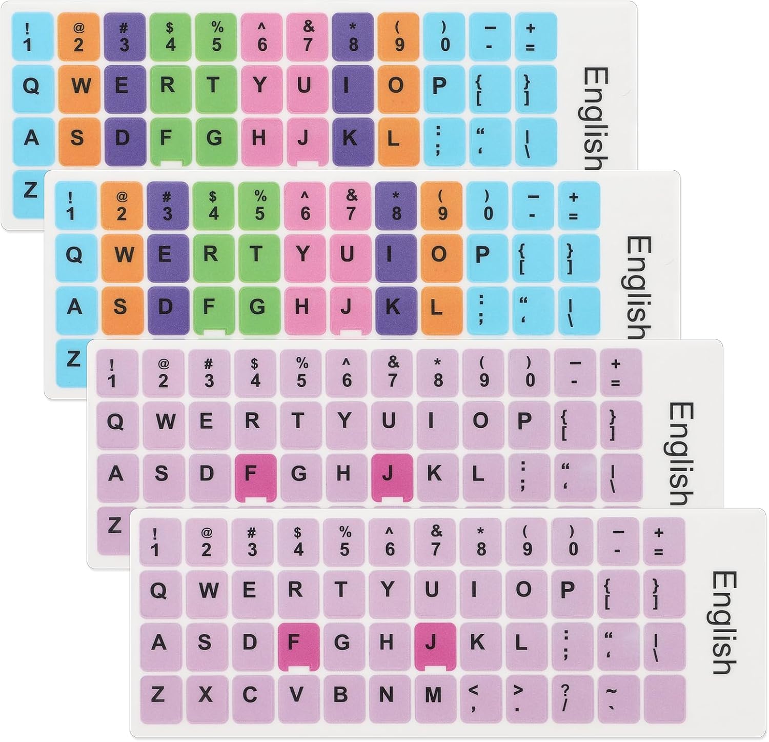 Amazon.com: 4PCS English Keyboard Replacement Letter Stickers Universal ...