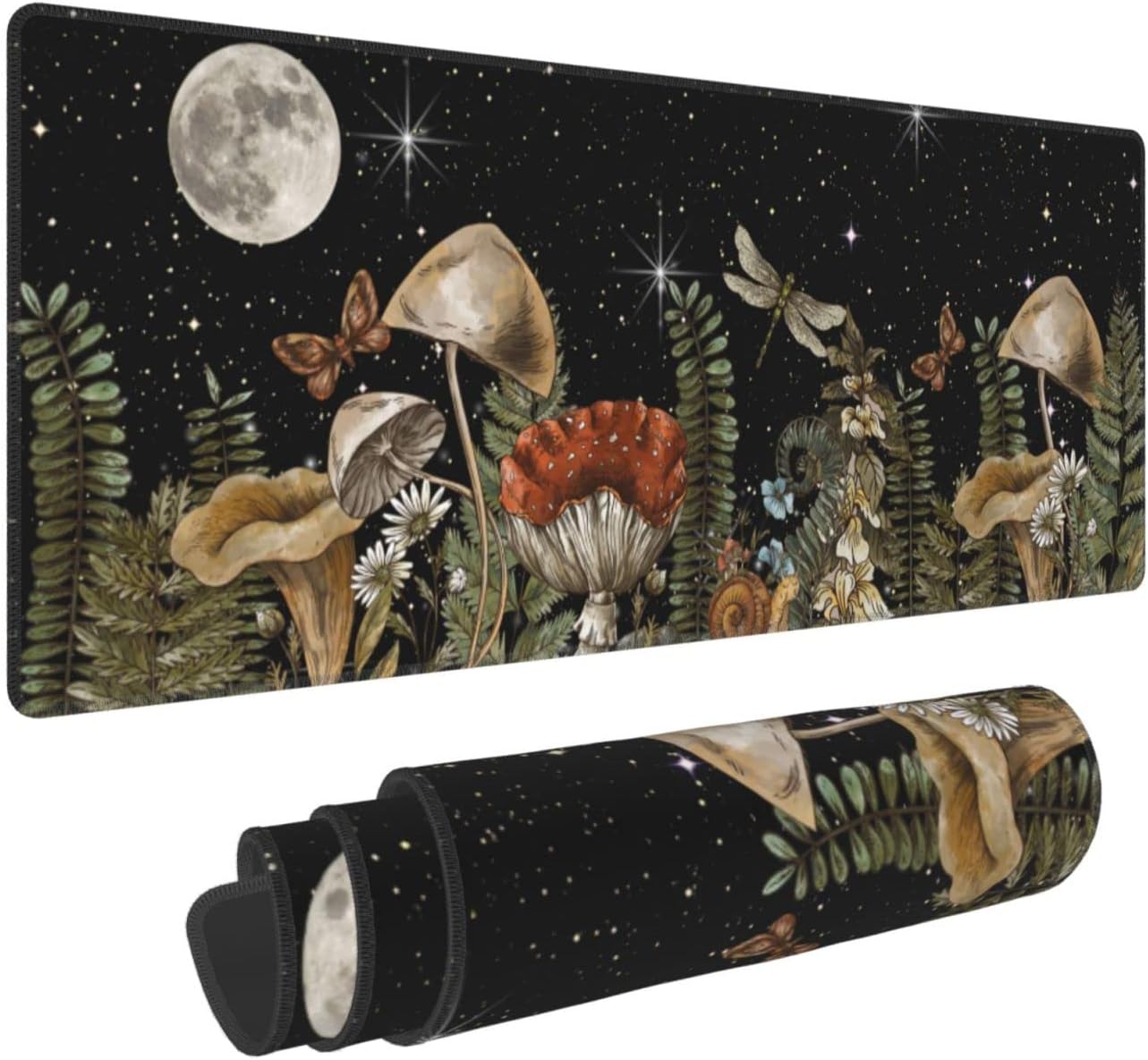 Amazon.com: Black Boho Magic Moon Large Gaming Mouse Pad XL Extended ...