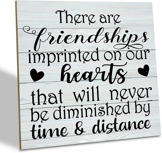 Amazon.com: Friendship Wood Sign, There are Friendships Imprinted on ...