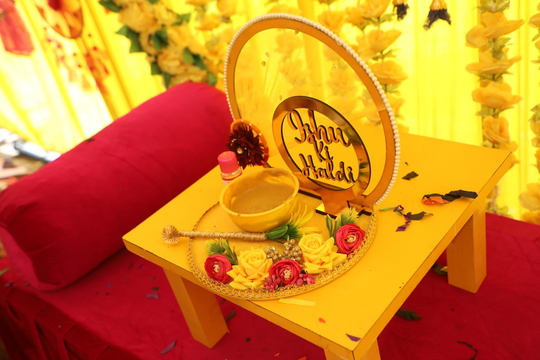 It's a Match Personalized Haldi Platter, Handcrafted Thali, Tray ...