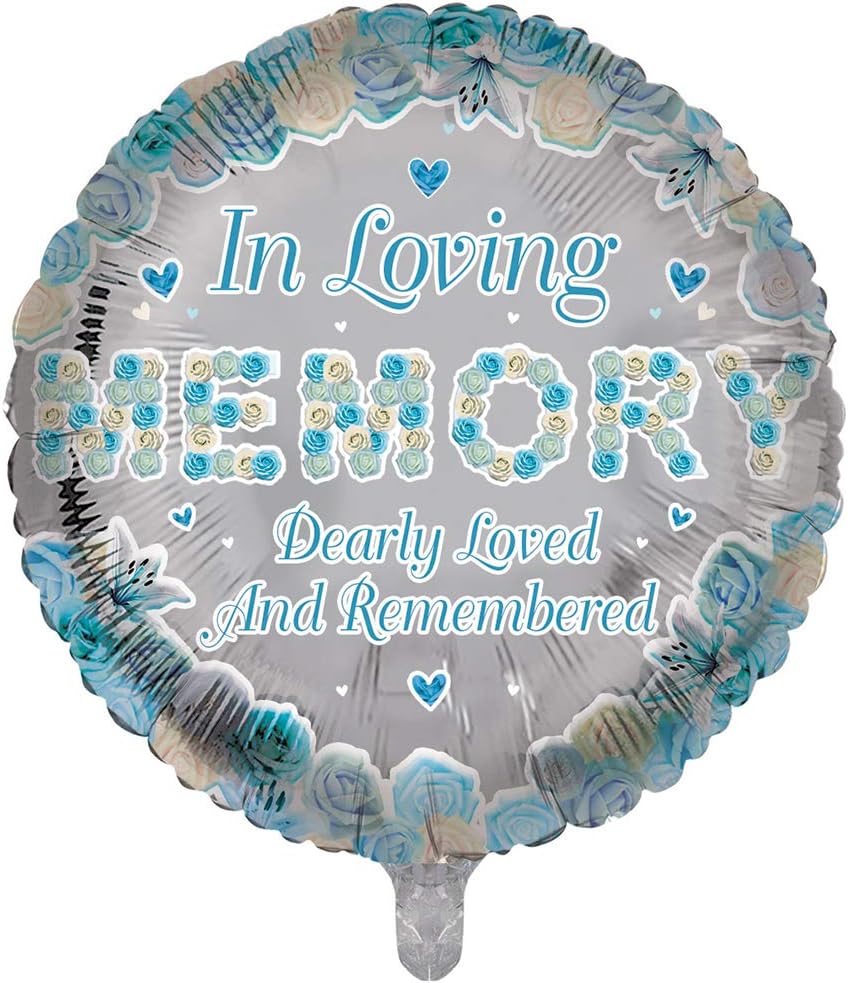 18inch Round In Loving Memory Blue Remembrance Balloon : Amazon.co.uk ...
