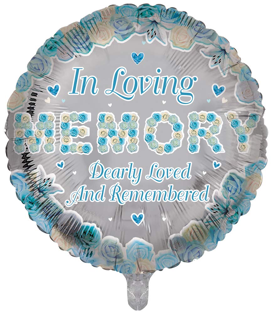 18inch Round In Loving Memory Blue Remembrance Balloon : Amazon.co.uk ...