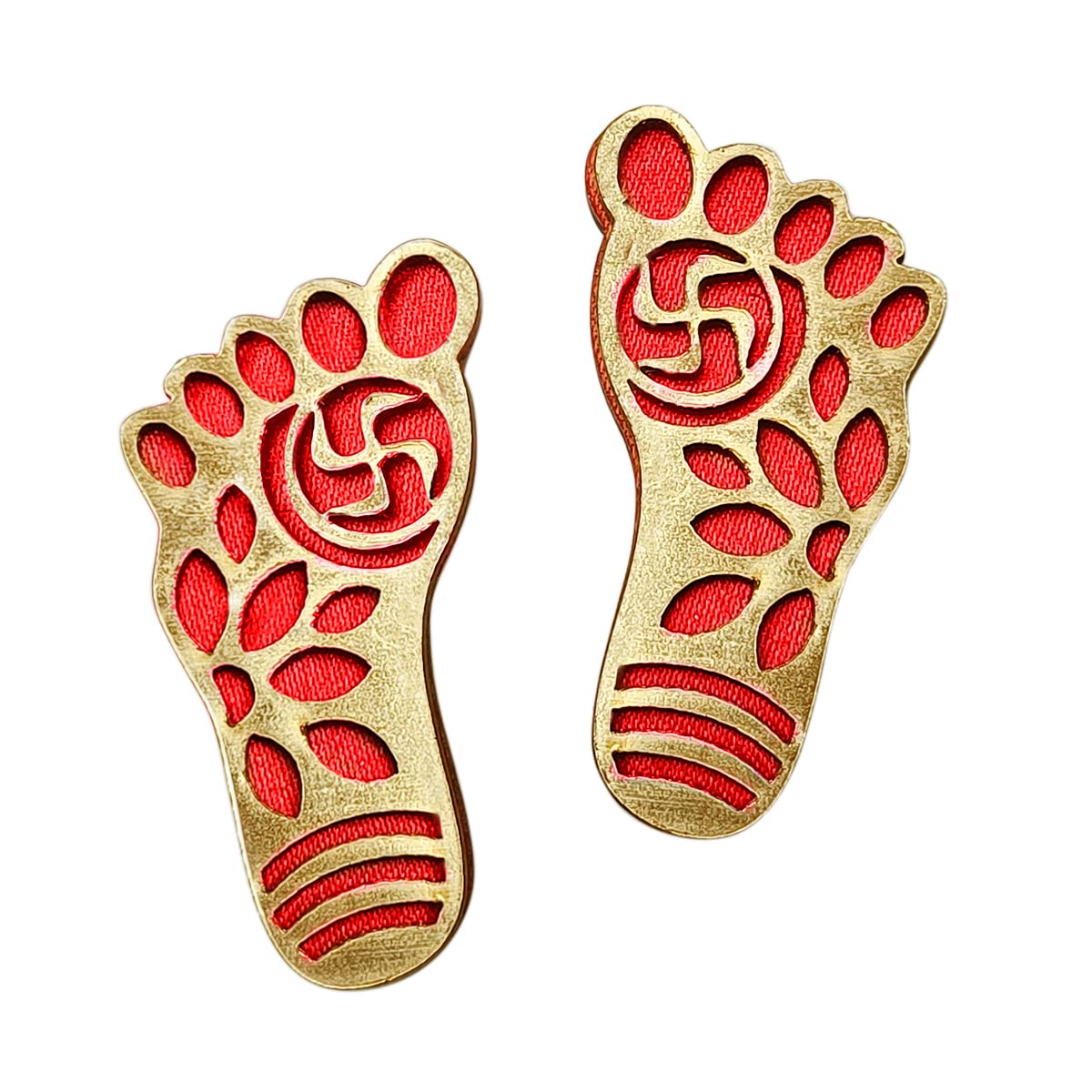 Buy Shubhanjali Wooden Shri Maa Lakshmi Charan Paduka (1 Pair), Laxmi ...