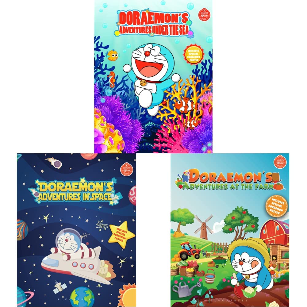 3 Books combo - Doraemon Activity books (Colouring+Drawing) : Amazon.in ...