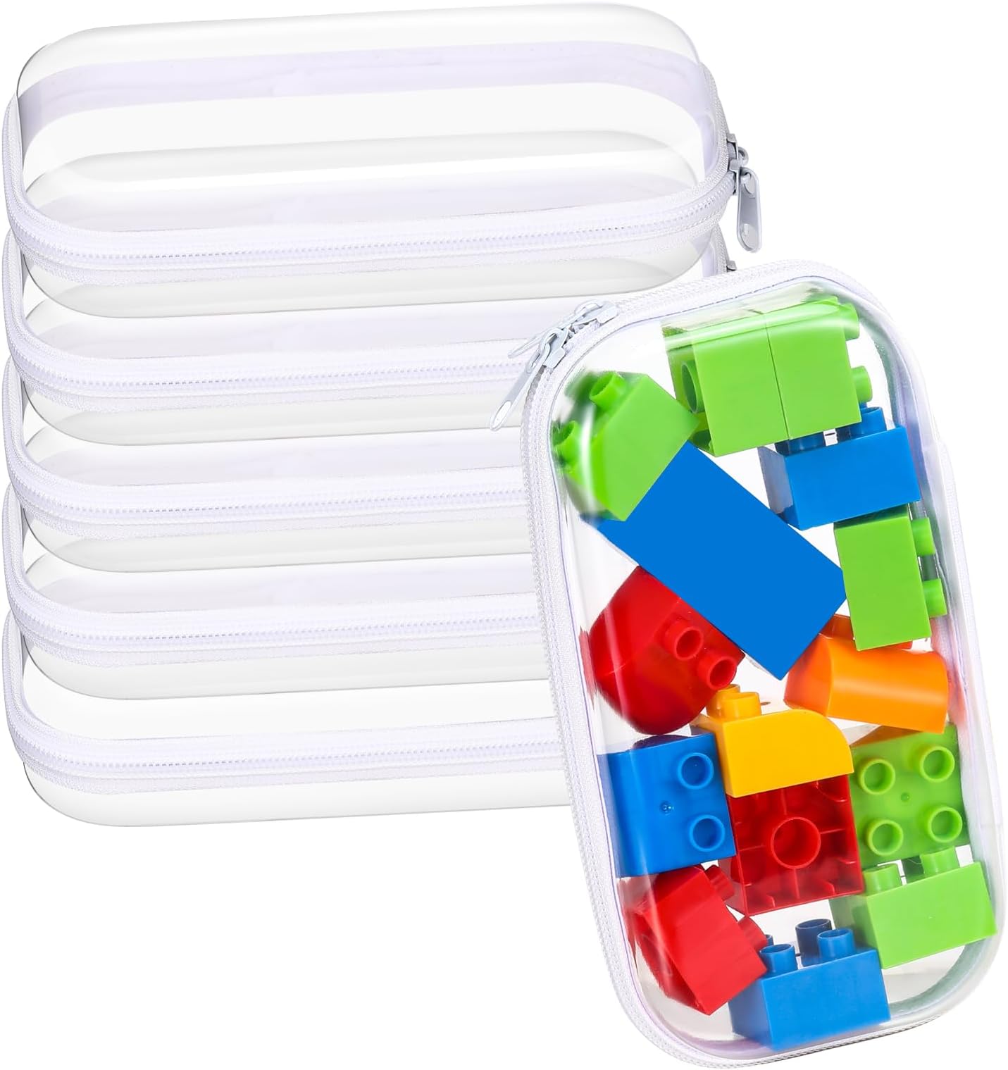 Amazon.com : Hoolerry 3 Pcs Clear Hard Zipper Case Hard Plastic Pouch ...