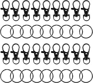 Amazon.com: 36 Pcs Keychain Hooks with Key Rings, Swivel Clasps Lanyard ...