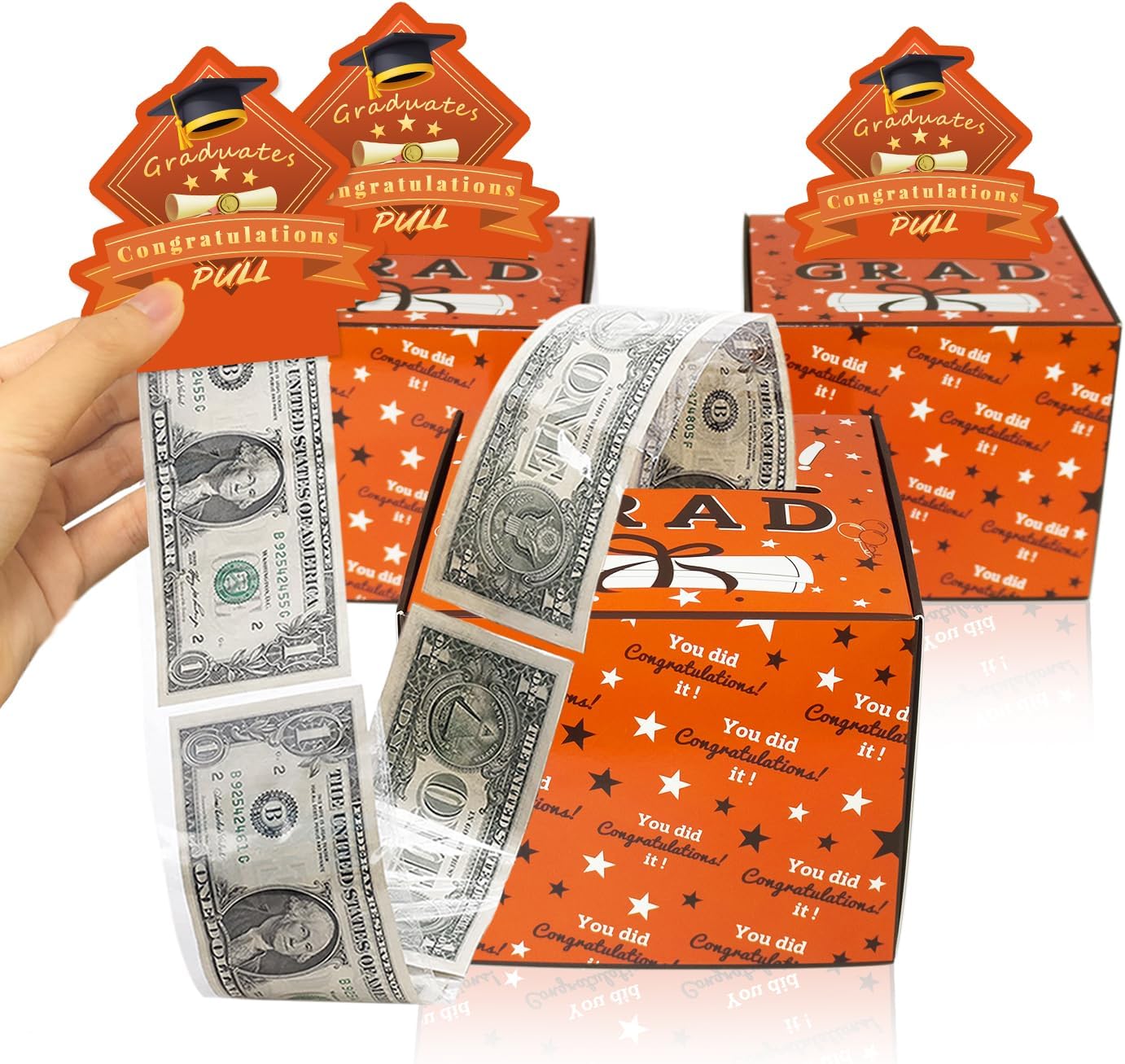 Amazon.com: BUAEL Graduation Money Box for Cash Gift,Surprise ...