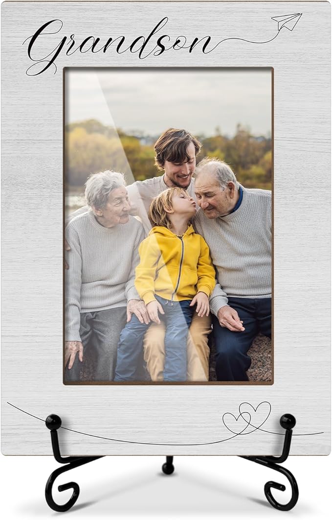 Amazon.com - AWDSTN Wooden Photo Frame Gifts for Grandson, Wooden Photo ...