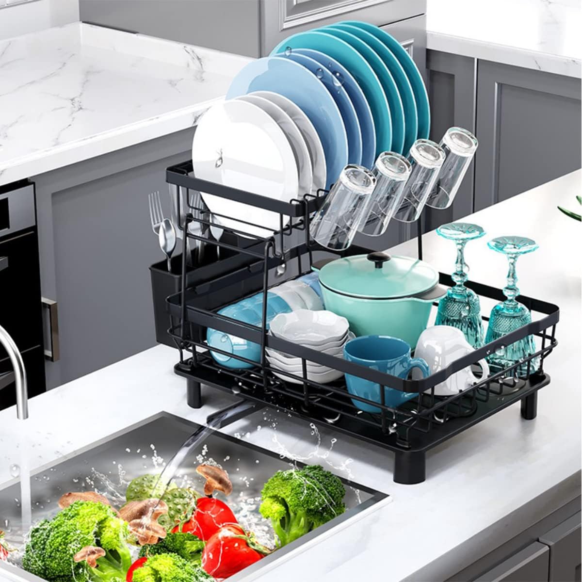 Amazon.com - Hoifuttinhung Full Size Dish Rack, Stainless Steel Dish ...