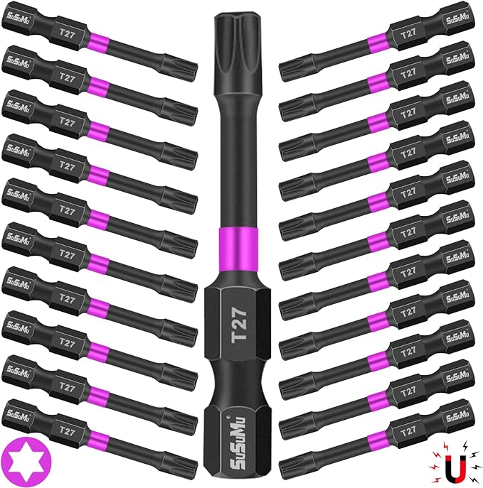 T27 Torx Bits For Impact Driver,SuSuMu 20 Pieces T27 2 In. Impact Tough ...