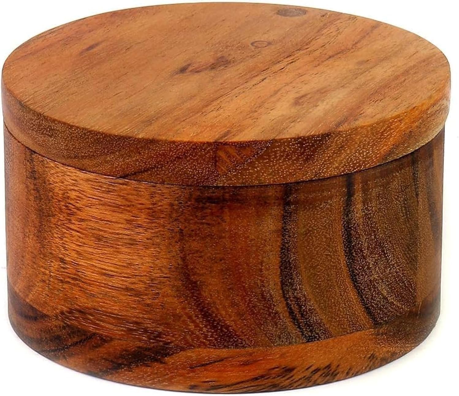 Amazon.com: Itomoyo Acacia Wood Salt Cellar Spice Box with Flip Lid ...