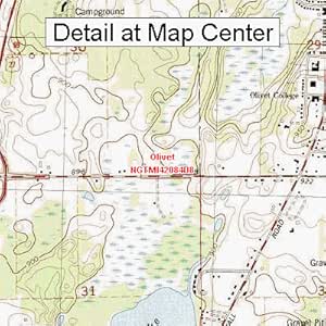 Amazon.com : USGS Topographic Quadrangle Map - Olivet, Michigan (Folded ...