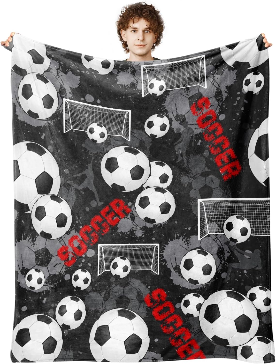 Amazon.com: Niopos Soccer Blanket Soccer Gifts for Boys Kids 8-12 ...