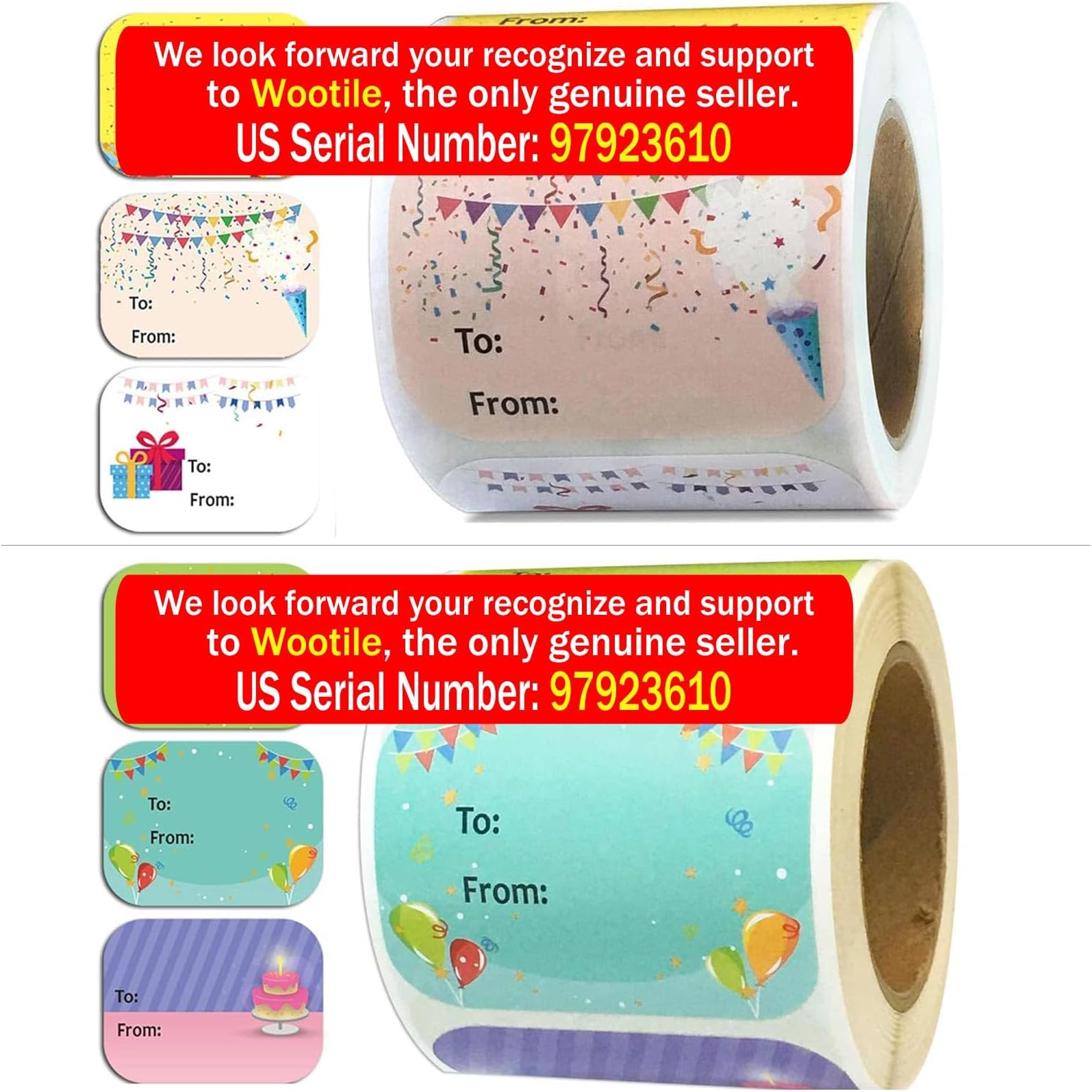 Amazon.com : Happy Birthday Gift Tags Name Tags Stickers 1.5 x 2 Inch ...