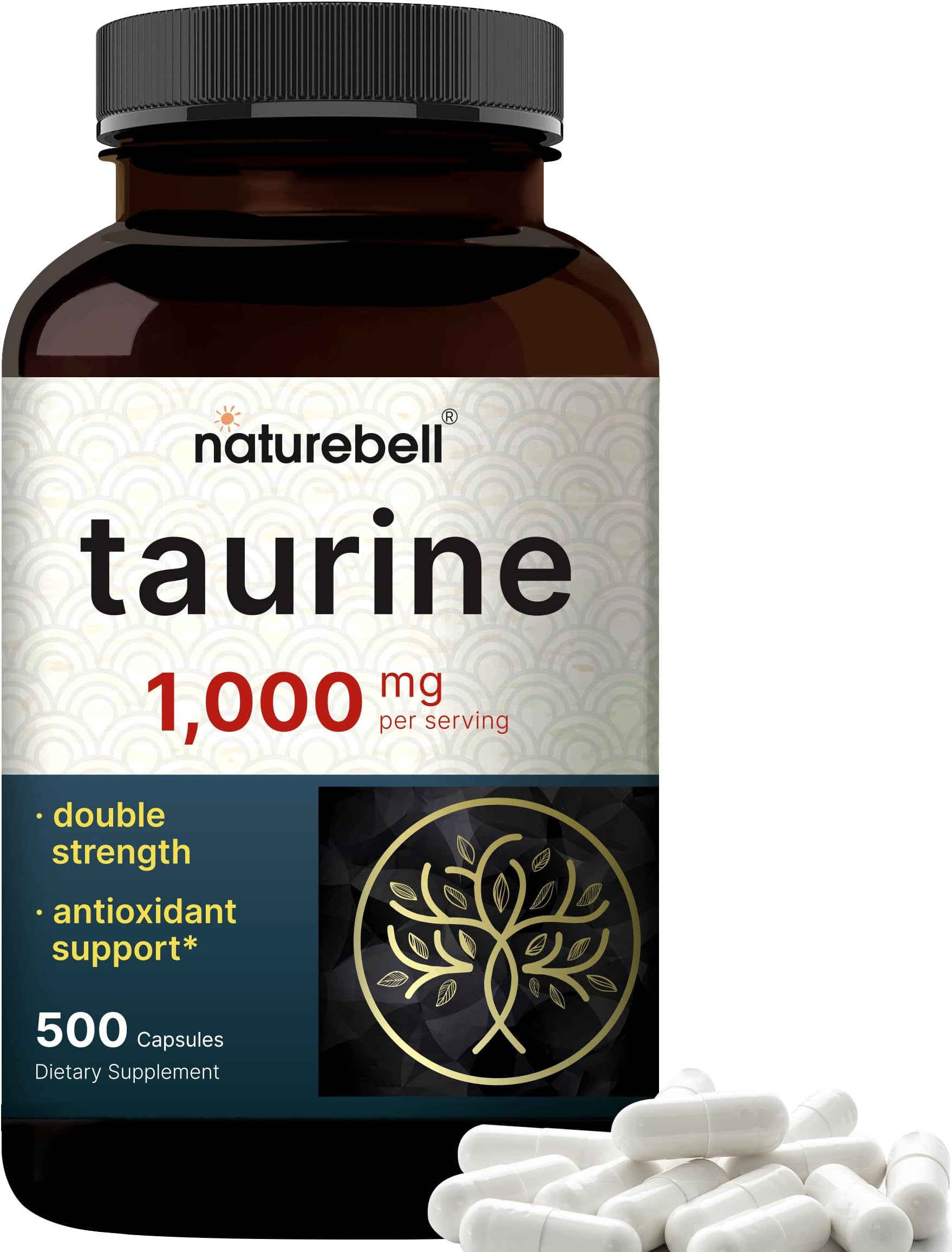 Amazon.com: NatureBell Taurine 1,000mg Per Serving, 500 Capsules ...