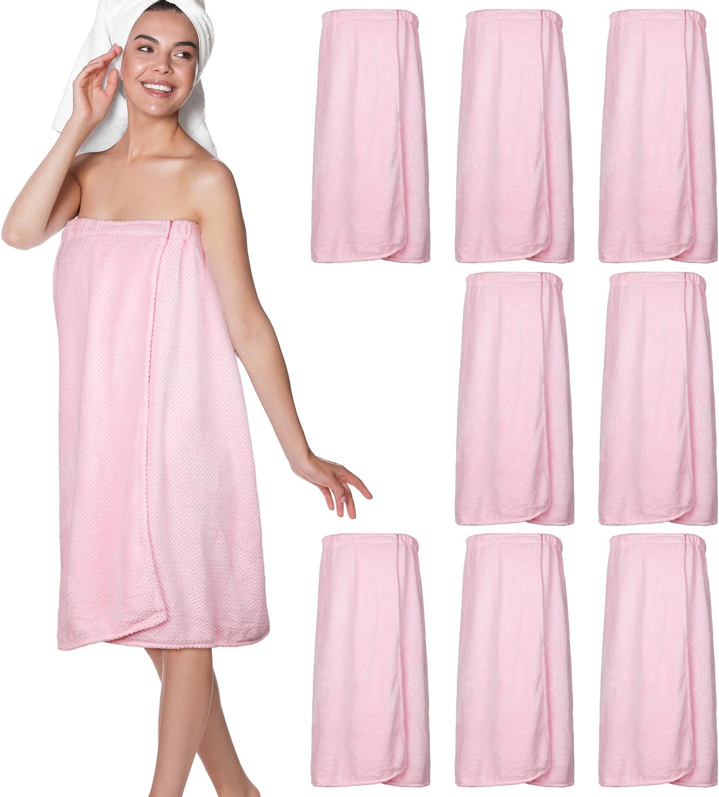 Amazon.com: Tigeen 4 Pcs Spa Wrap Towel Wrap for Women Spa Robe with ...