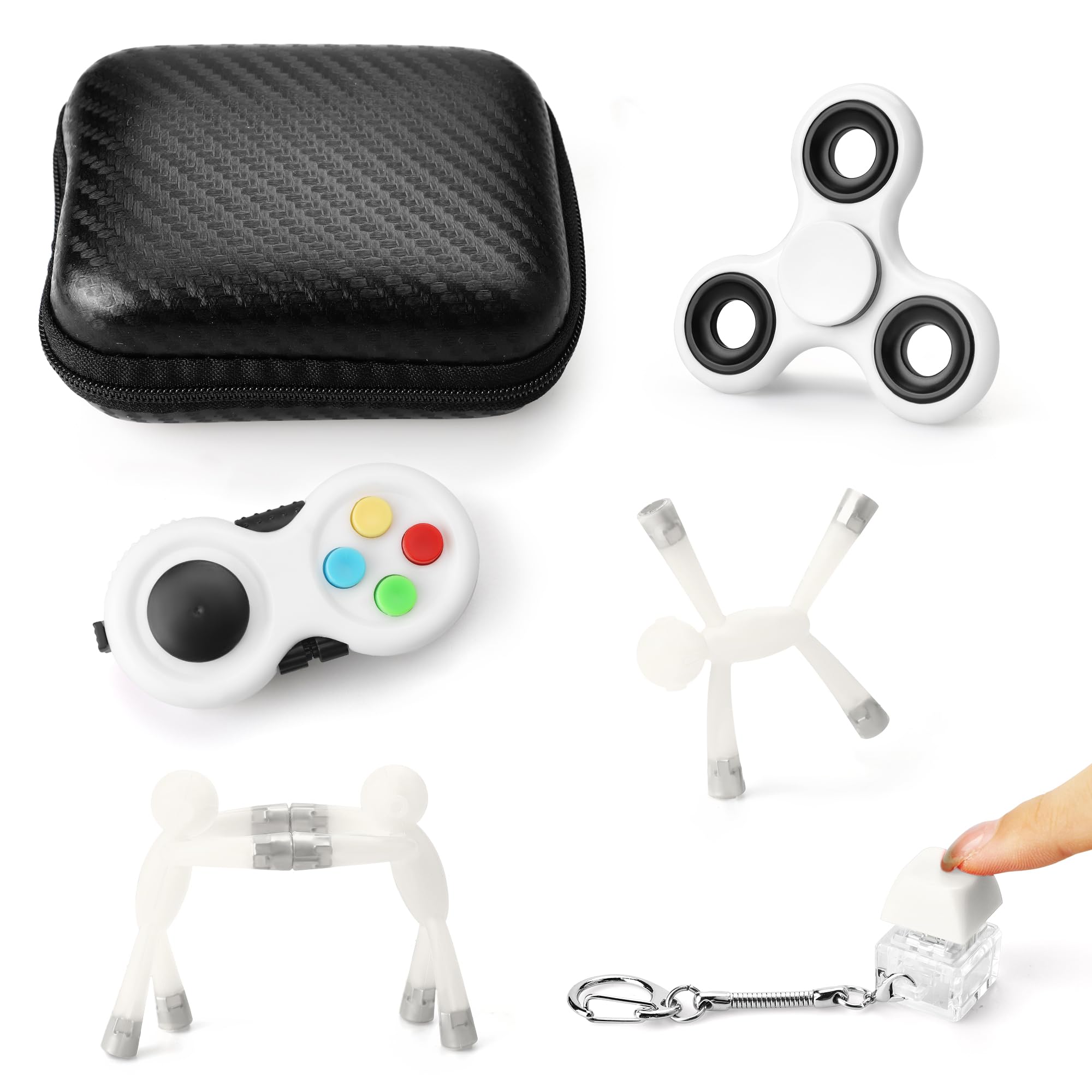 Amazon.com: HTSHO Fidget Toys Adults Anxiety, Fidget Toys for Kids 8-12 ...