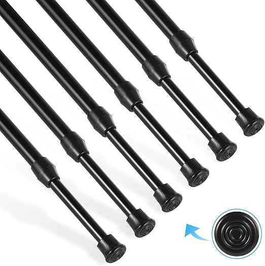Amazon.com: 6Pcs Tension Rod, Goowin Tension Curtain Rod, No Drilling ...