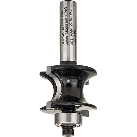 Bosch 2608628350 Roman Ogee Bit, 0 V, Black/Silver, 131.8 x 12.7 x 8 mm ...
