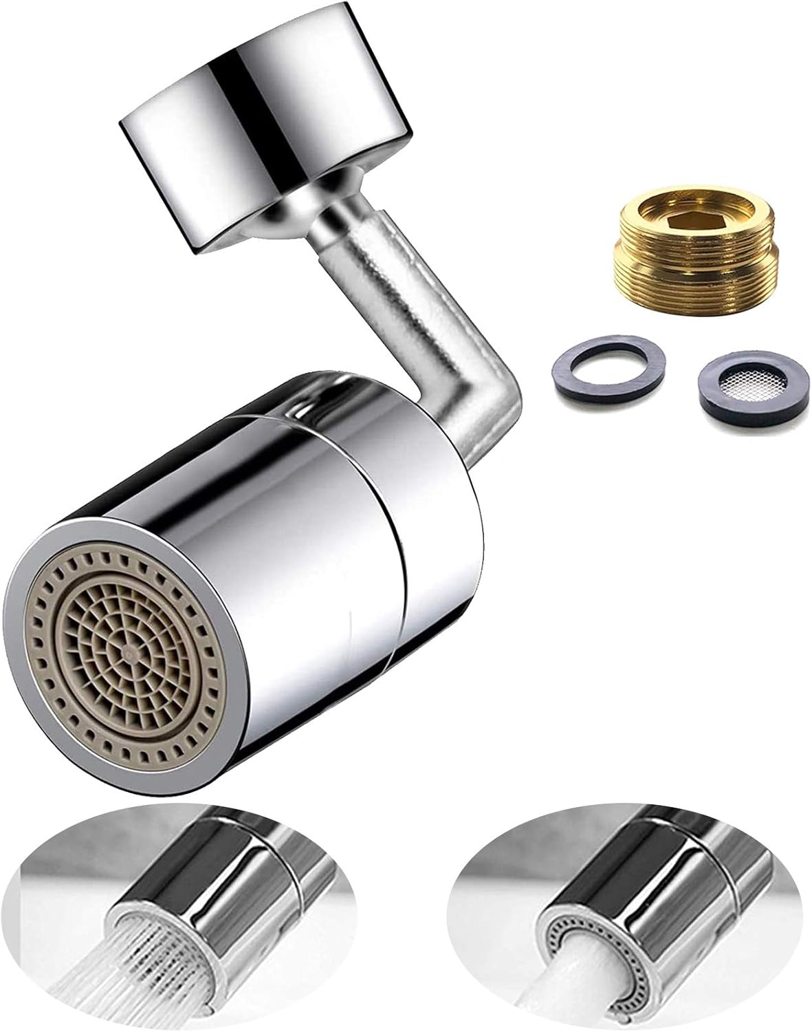 Splash Filter Faucet，720° Faucet Aerator，Faucet Sprayer Attachment with ...