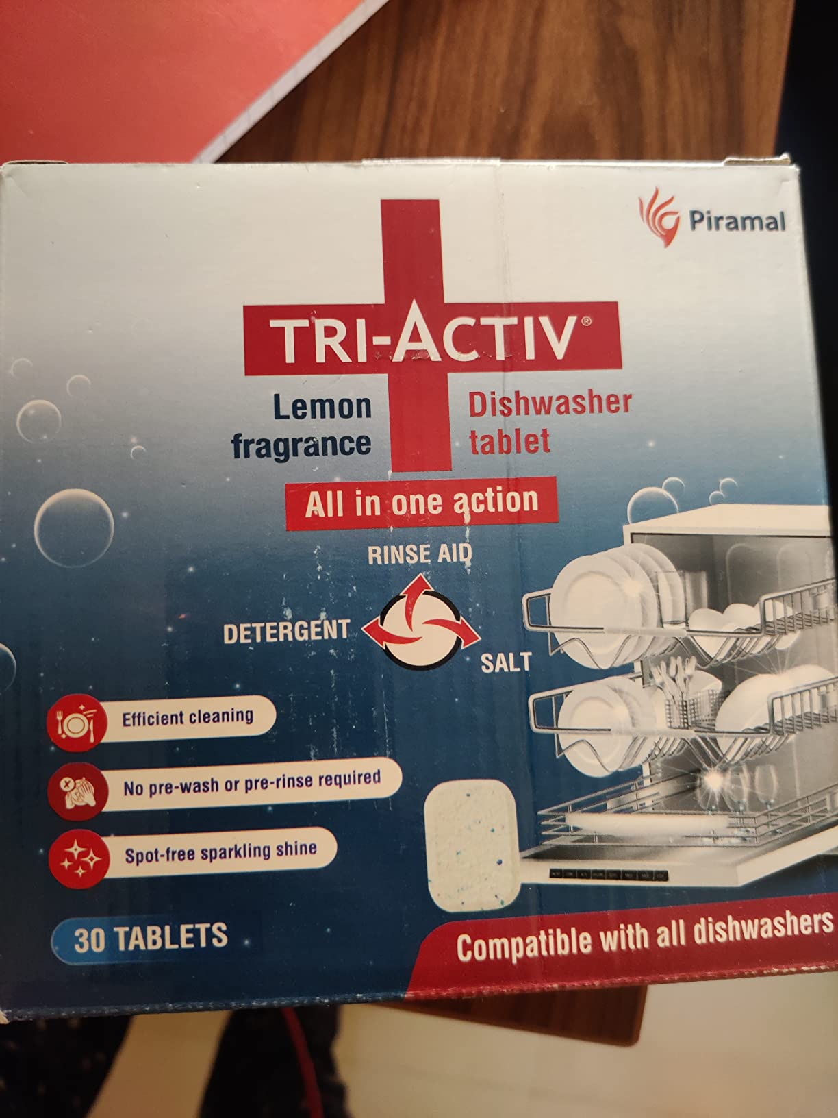 Tri-Activ All-in-One Dishwasher Tablet by Piramal I 30 Units I Lemon ...