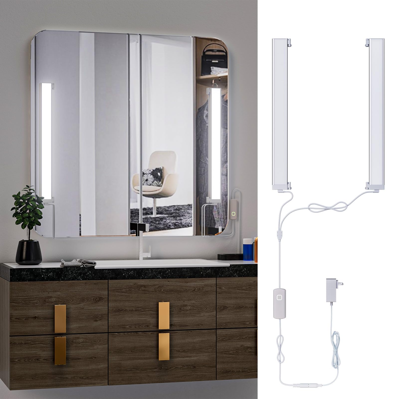 MY BEAUTY LIGHT Angle Adjustable LED Vanity Lights for Mirror, Bright ...