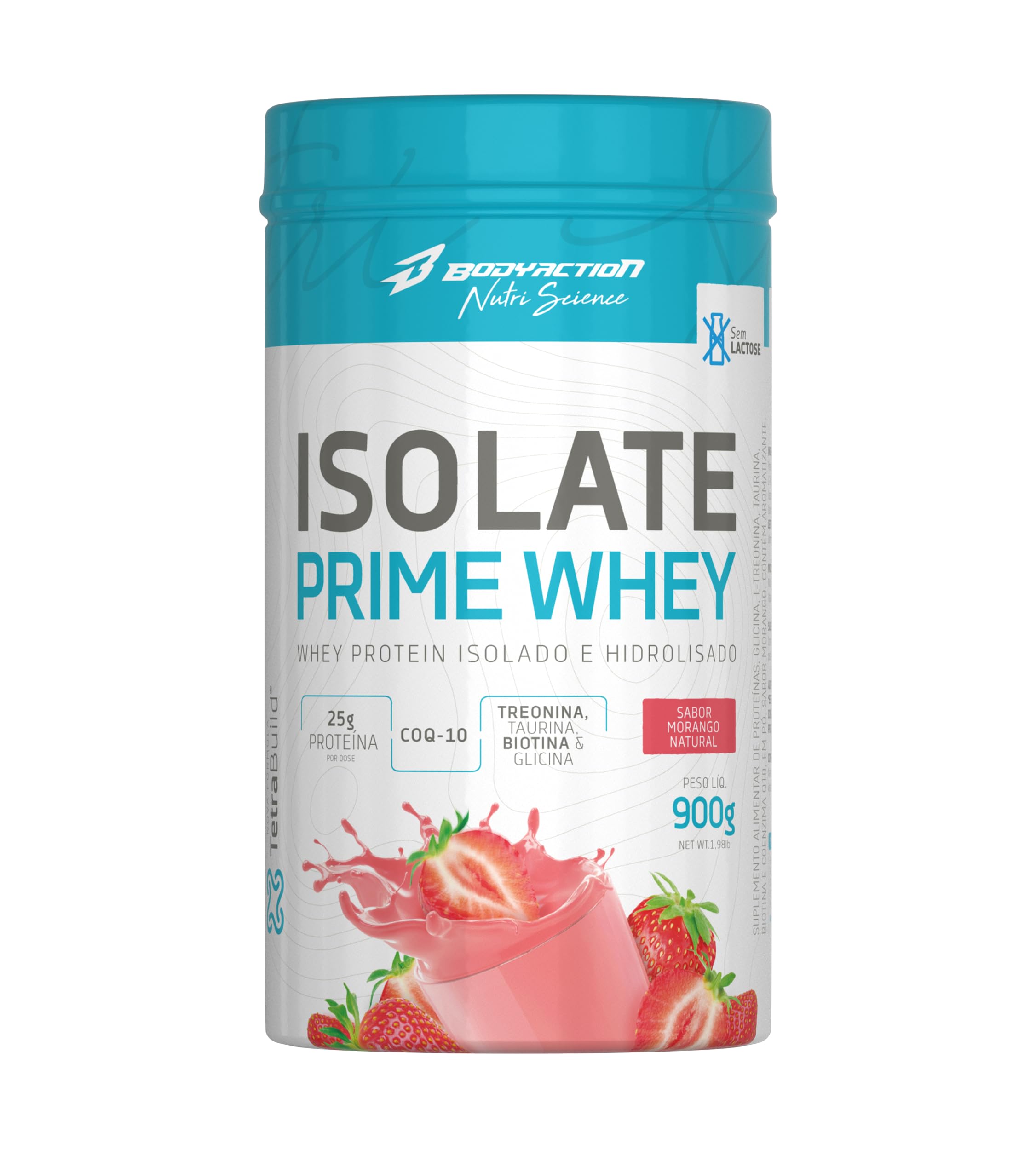 Isolate Prime Whey 900g Sabor Morango Bodyaction | Amazon.com.br